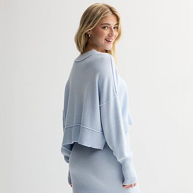 Juniors' SO® Slouchy Cropped Sweater