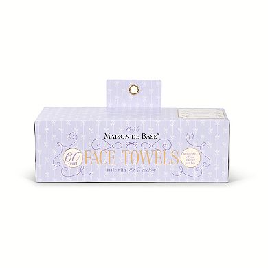Women's MAISON DE BASE 2 Pack 60pc Assorted Cotton Face Towels - Styles ...