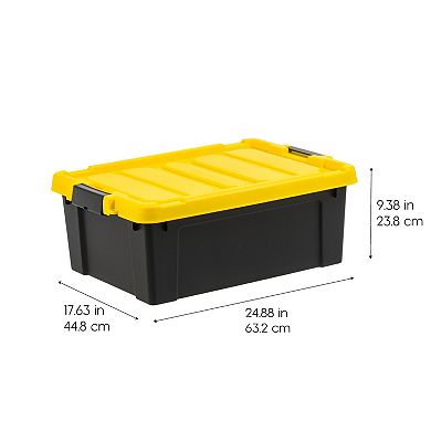 Iris 11.75-Gallon Heavy Duty Garage Storage Bins with Lids 3 Pack