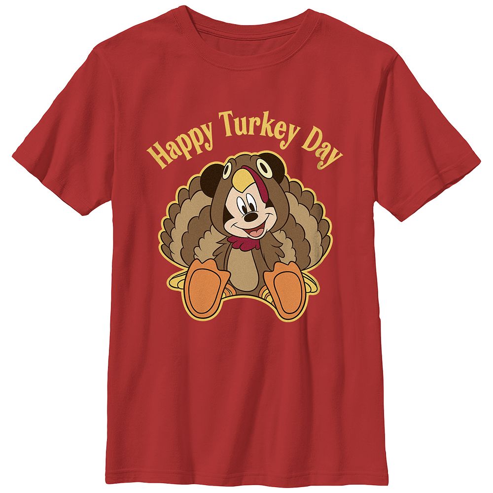 Disney's Mickey Mouse Happy Turkey Day Boys 8-20 Graphic Tee