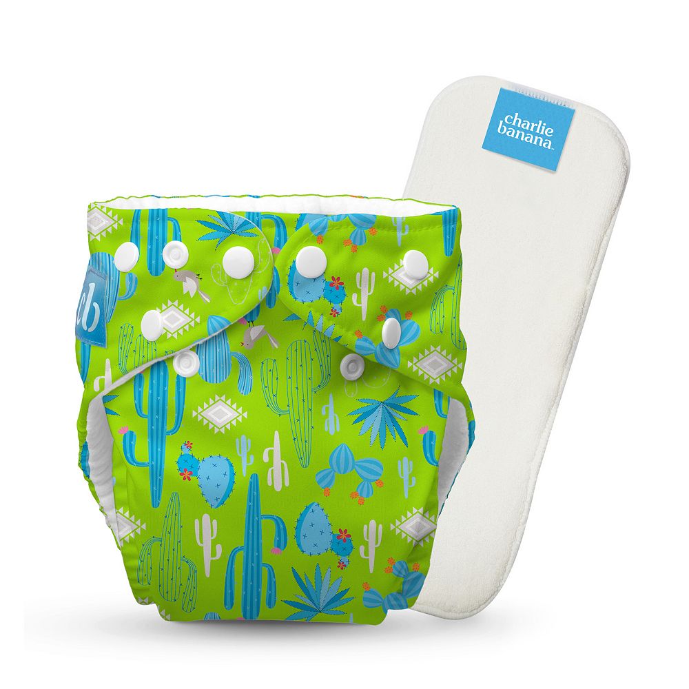 Charlie Banana One Size Reusable Cloth Diaper with Reusable Insert
