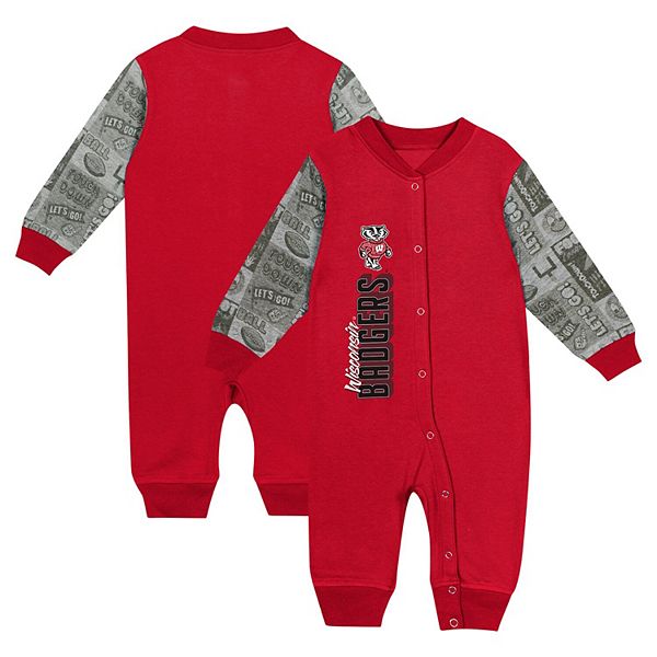 Newborn & Infant Red Wisconsin Badgers Playbook Colorblock Long Sleeve ...