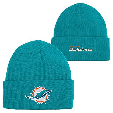 Youth Aqua Miami Dolphins Basic Cuffed Knit Hat
