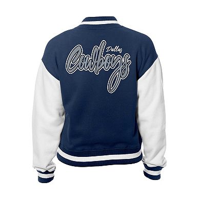 Women's New Era Navy Dallas Cowboys Fleece Full-Snap Jacket