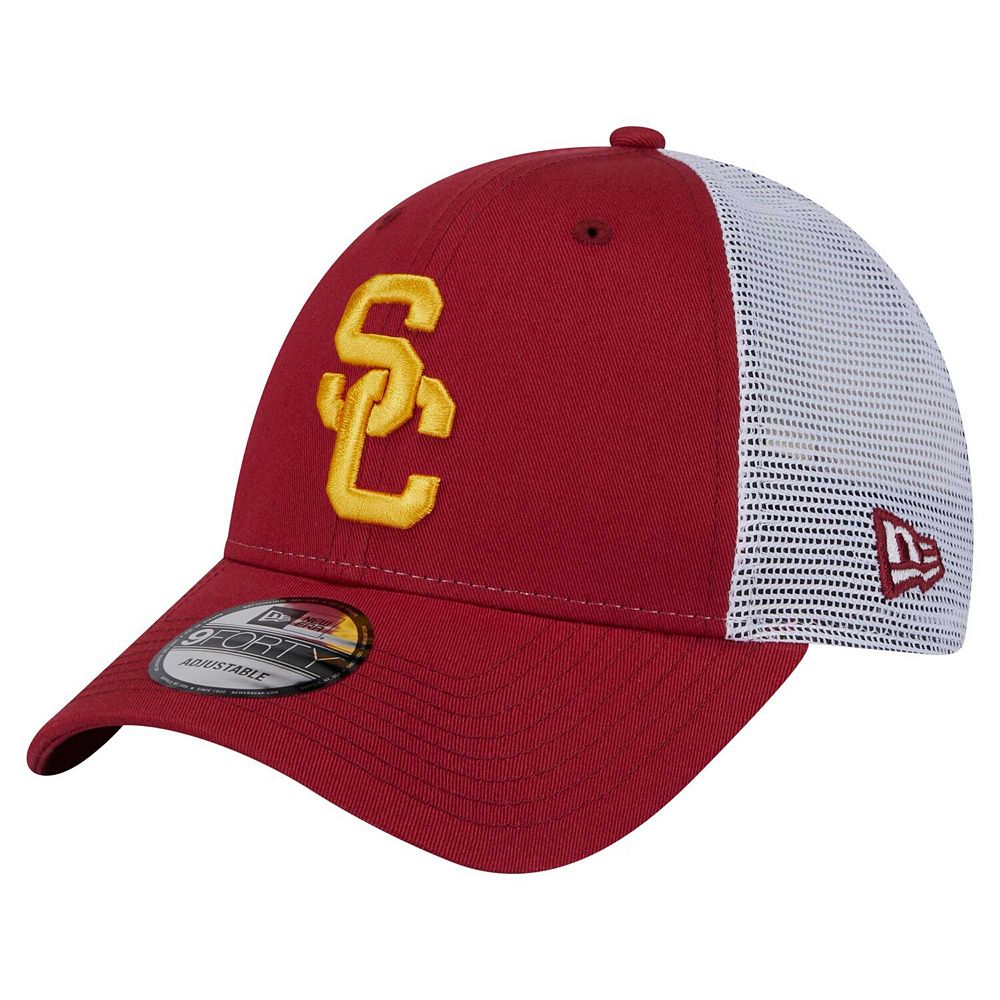 Men's New Era Cardinal USC Trojans Trucker 9FORTY Adjustable Hat