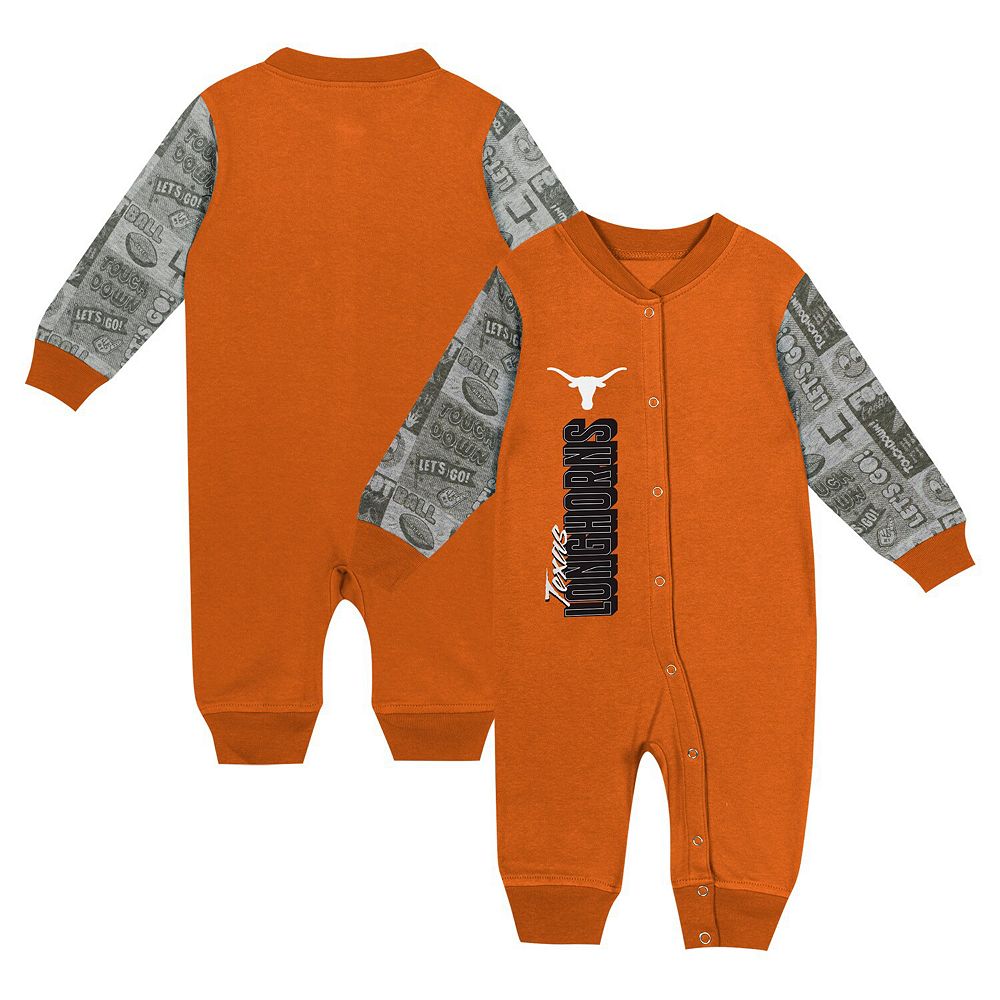 Newborn & Infant Texas Orange Texas Longhorns Playbook Colorblock Long ...