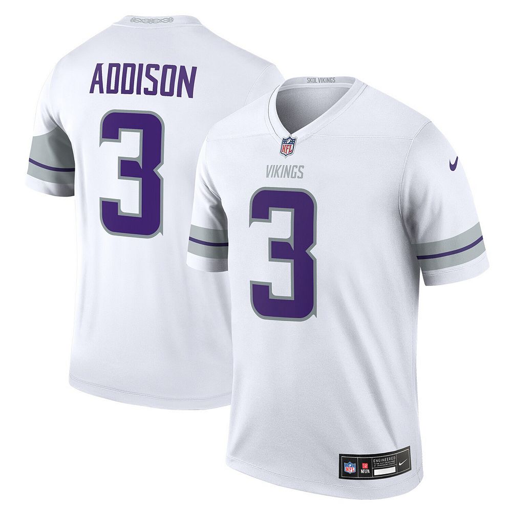 Men's Nike Jordan Addison White Minnesota Vikings Alternate Legend ...