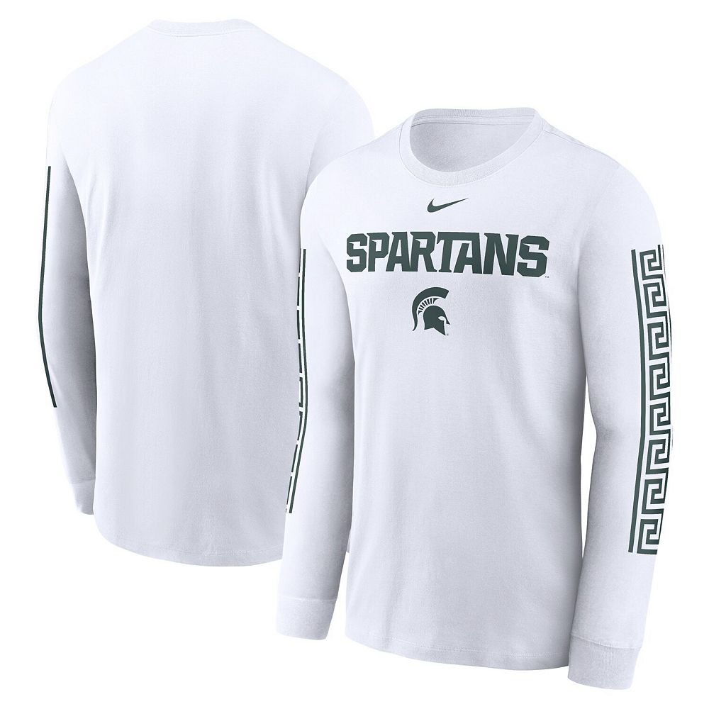 Men's Nike White Michigan State Spartans Local Spirit Slogan Long ...
