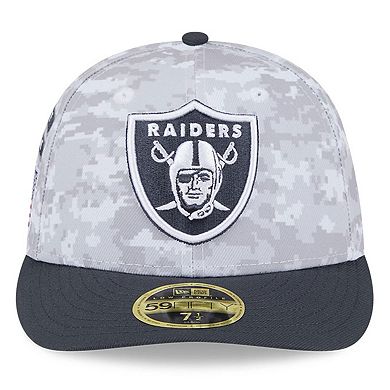Men's New Era Arctic Camo/Graphite Las Vegas Raiders 2024 Salute To Service Low Profile 59FIFTY ...