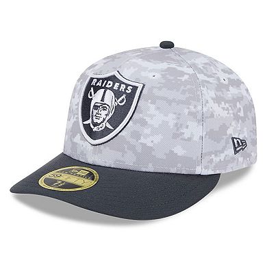 Men's New Era Arctic Camo/Graphite Las Vegas Raiders 2024 Salute To Service Low Profile 59FIFTY ...