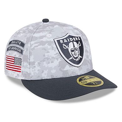Men's New Era Arctic Camo/Graphite Las Vegas Raiders 2024 Salute To Service Low Profile 59FIFTY ...