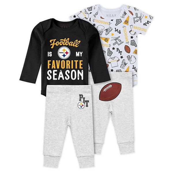 Newborn & Infant WEAR by Erin Andrews Pittsburgh Steelers Three-Piece ...
