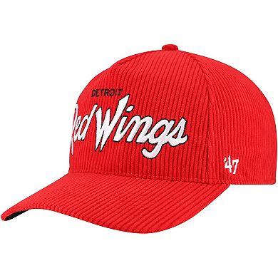 Men's '47 Red Detroit Red Wings Crosstown Corduroy Hitch Adjustable Hat