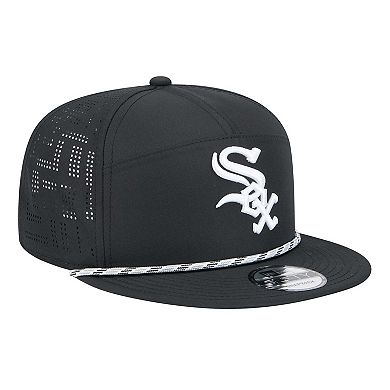 Men's New Era Black Chicago White Sox Laser Cut 9FIFTY Snapback Hat