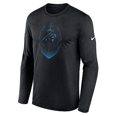 Men's Nike Black Carolina Panthers Icon Legend Performance Long Sleeve T-Shirt