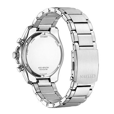 Citizen Men's Eco-Drive Weekender Stainless Steel Blue Chronograph Dial ...