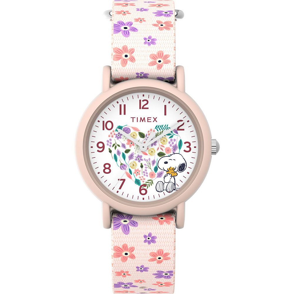 Timex Weekender® x Peanuts Snoopy Floral Fabric Strap Watch - TW2W33400JT
