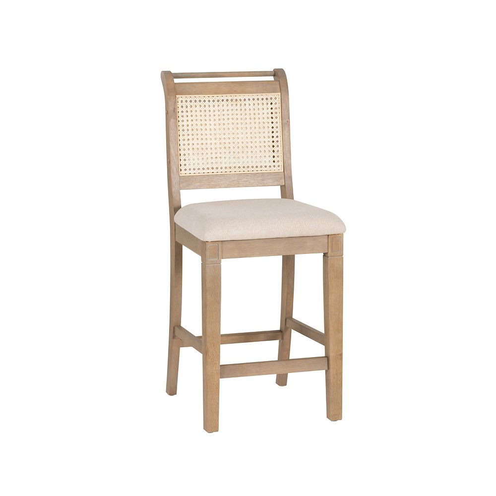 Linon Emmy Claudette Cane Counter Stool