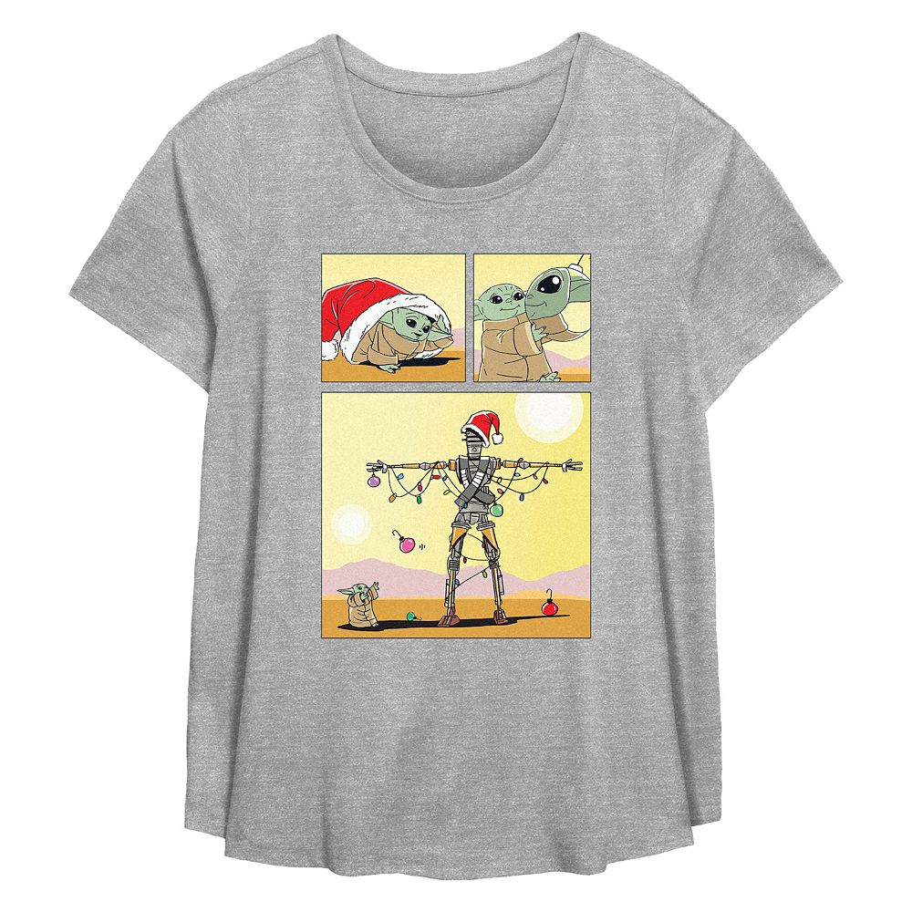Plus Size Star Wars The Mandalorian The Child Christmas Robot Flowy ...