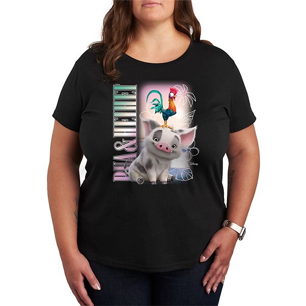 Disney's Moana 2 Pua & Heihei Plus Size Graphic Tee