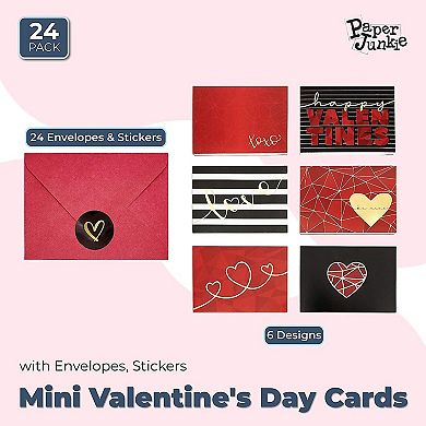 24x Valentine's Day Mini Cards With Envelopes & Sticker Bulk For Adult ...