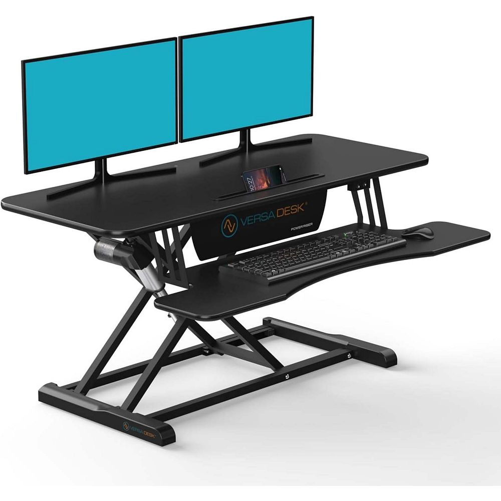 VersaDesk Power Riser 40"W Electric Adjustable Standing Desk Converter ...