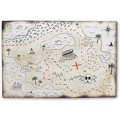12-pack Double Sided Pirate Treasure Map, Birthday Party Accessories ...