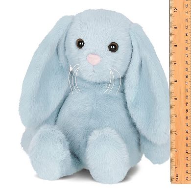 Bearington Snuggle Bunny Blue Plush Bunny Rabbit Stuffed Animal, 13.5 Inch