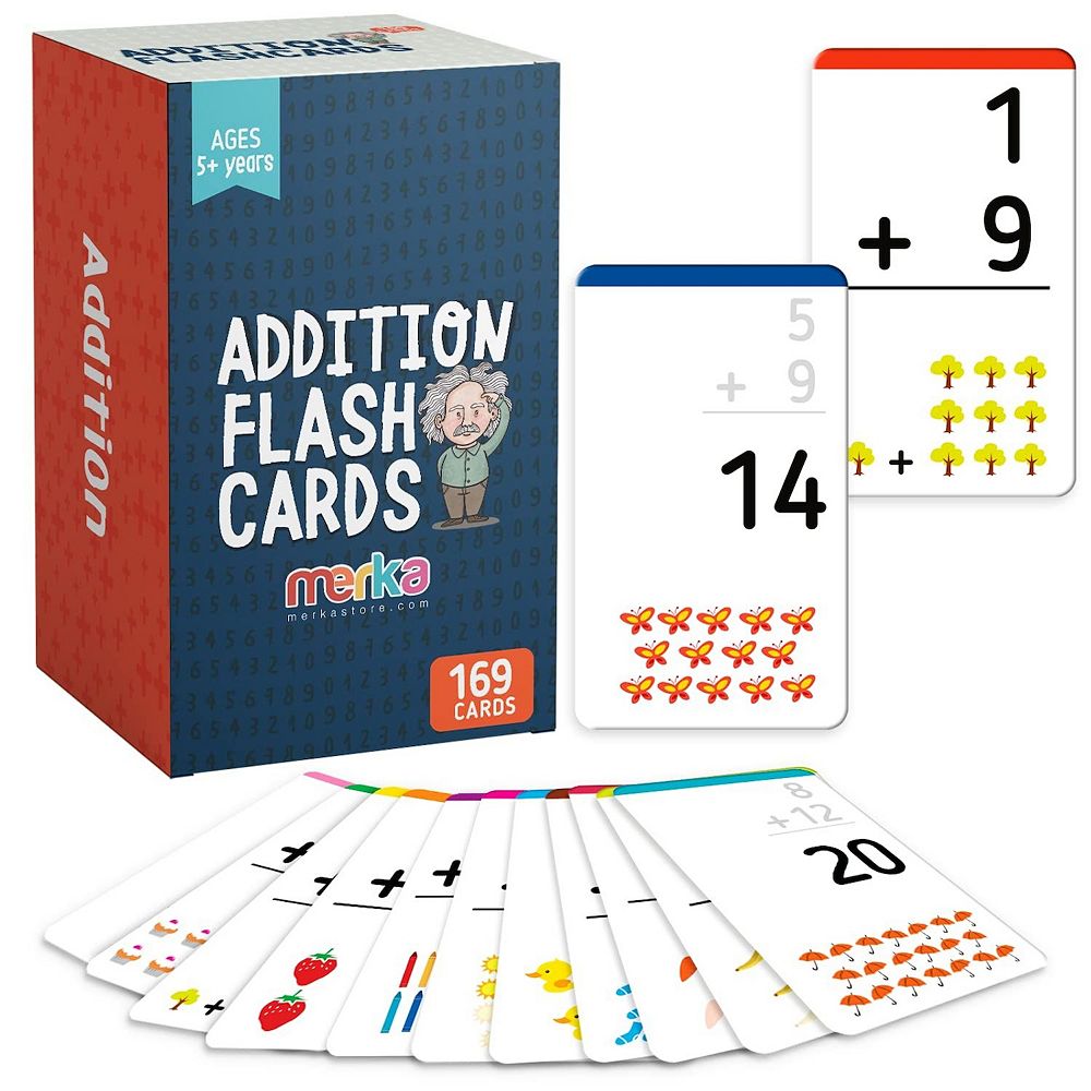 Addition Flash Cards For Kids - Math Facts Flash Cards (set Of 169)