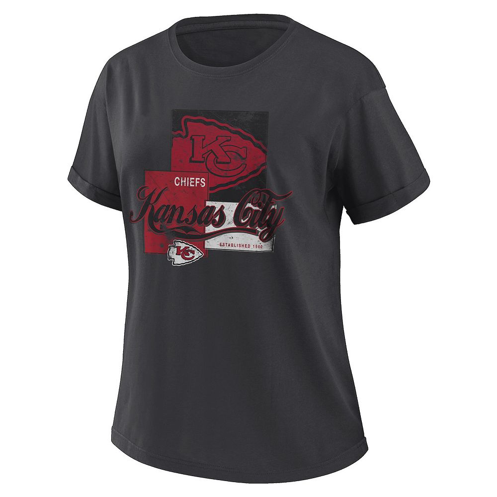 Women's Kansas City Chiefs Color Box Boyfriend T-Shirt