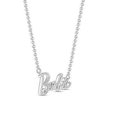 Barbie® Sterling Silver 1/6 Carat T.W. Diamond Necklace