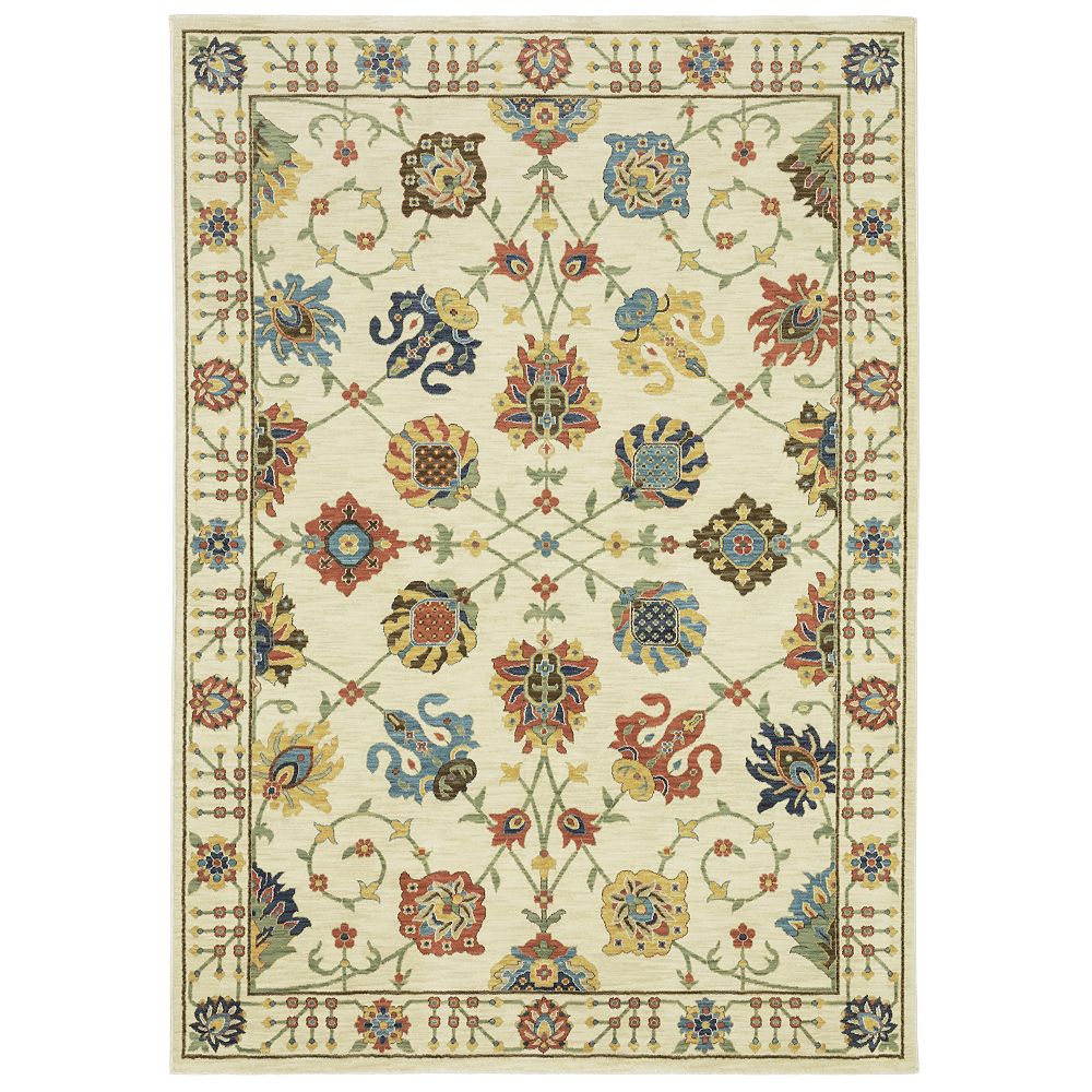 StyleHaven Fairfax Floral Oriental Fringed Edge Area Rug