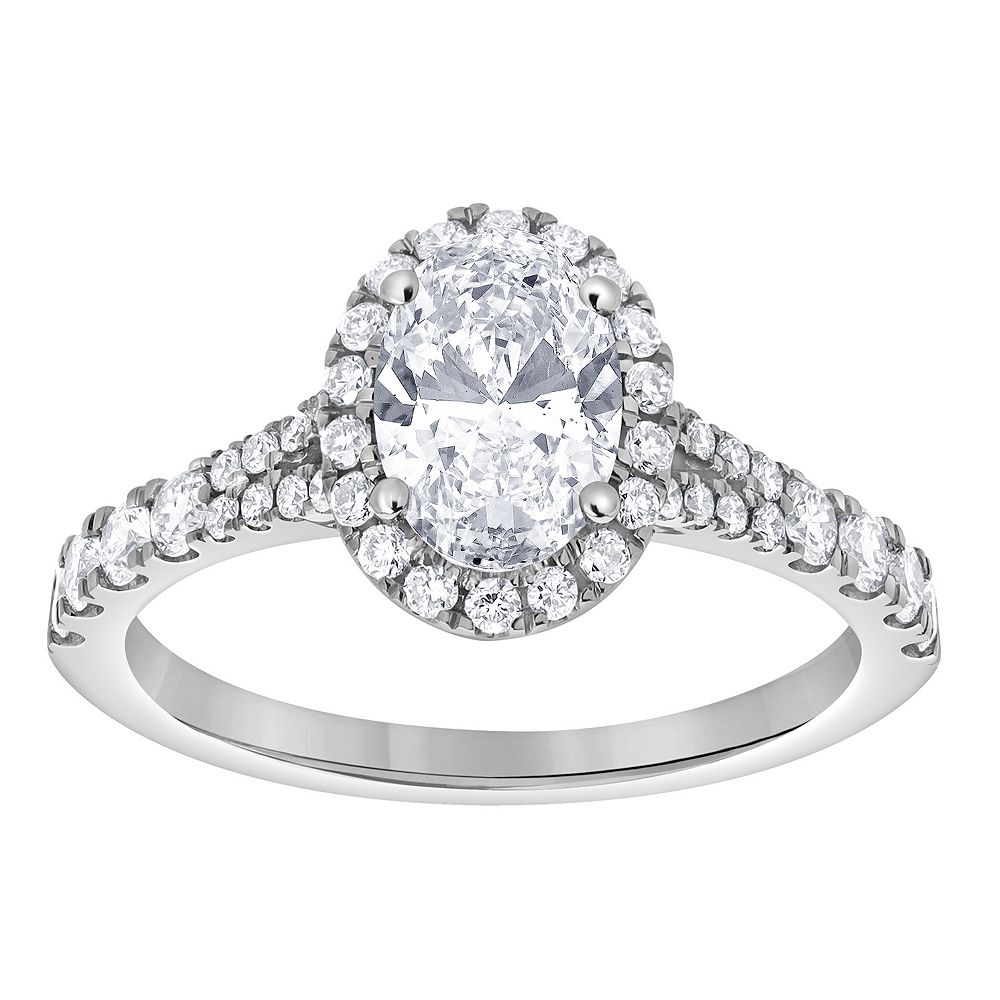 Diamond Brilliance 14k White Gold 1 1/2 Carat T.W. Lab-Grown Diamond ...
