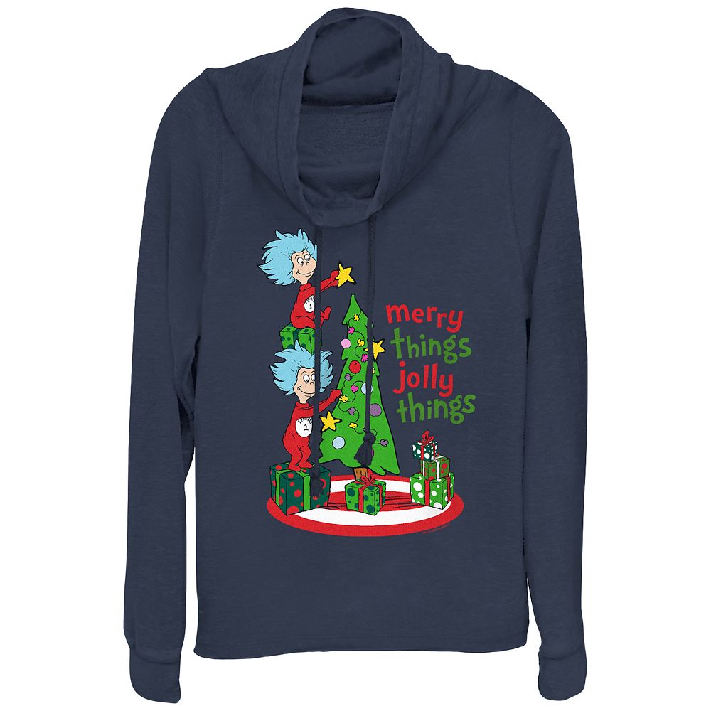 Women's Dr. Seuss Thing 1 And Thing 2 Merry Things Jolly Things ...
