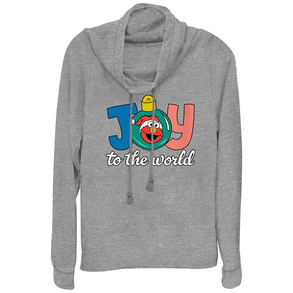 Women's PBS Kids Sesame Street Elmo Joy To The World Cowlneck Graphic ...
