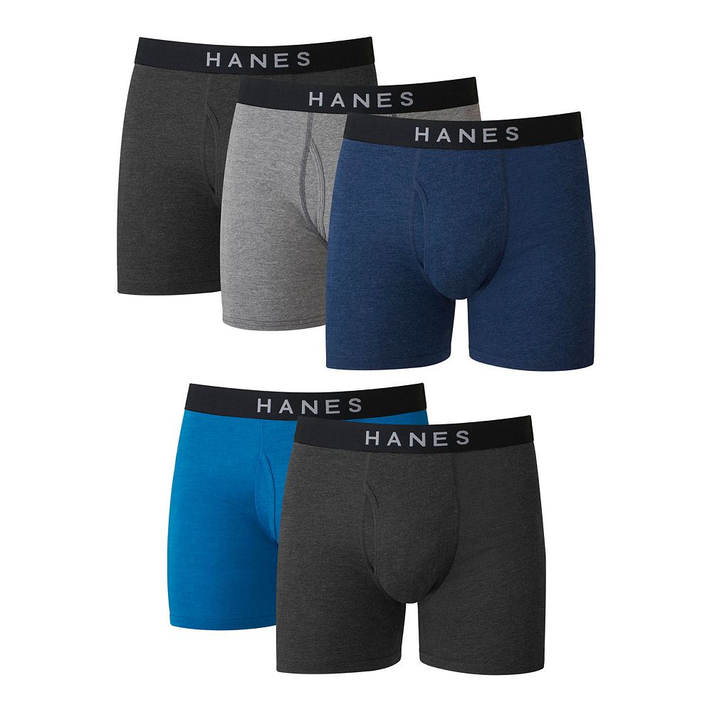 Men's Hanes® 4 + 1 Bonus Pack ComfortBlend Fresh IQ Boxer Briefs