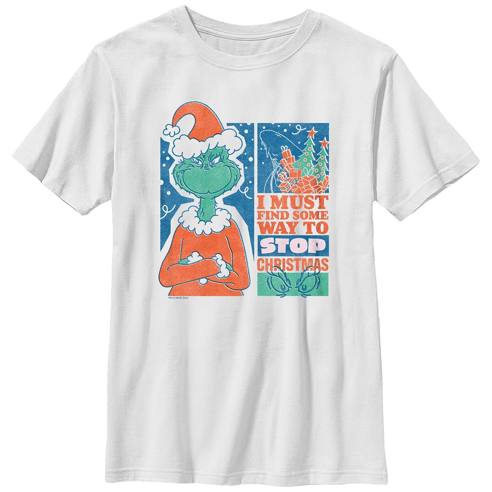 Boys 6-20 Dr. Seuss Grinch Must Stop Christmas Graphic Tee
