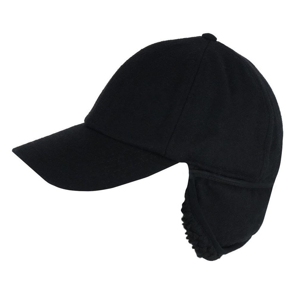 Epoch Hats Company Men's Sherpa Lined Wool Blend Earflap Baseball Cap