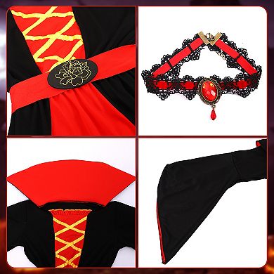 Royal Vampire Costume For Girls Halloween Dress Up Party Vampire-themed ...