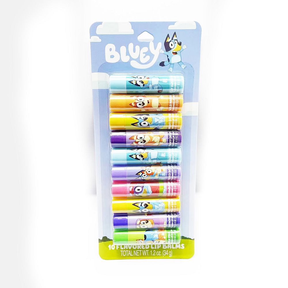 Bluey 10-Pack Flavored Lip Balm Set