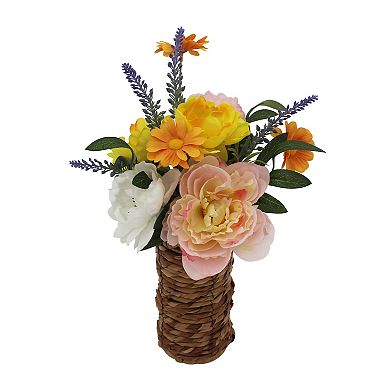 Faux Pink And Orange Blossom Stack