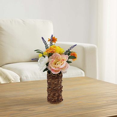 Faux Pink And Orange Blossom Stack