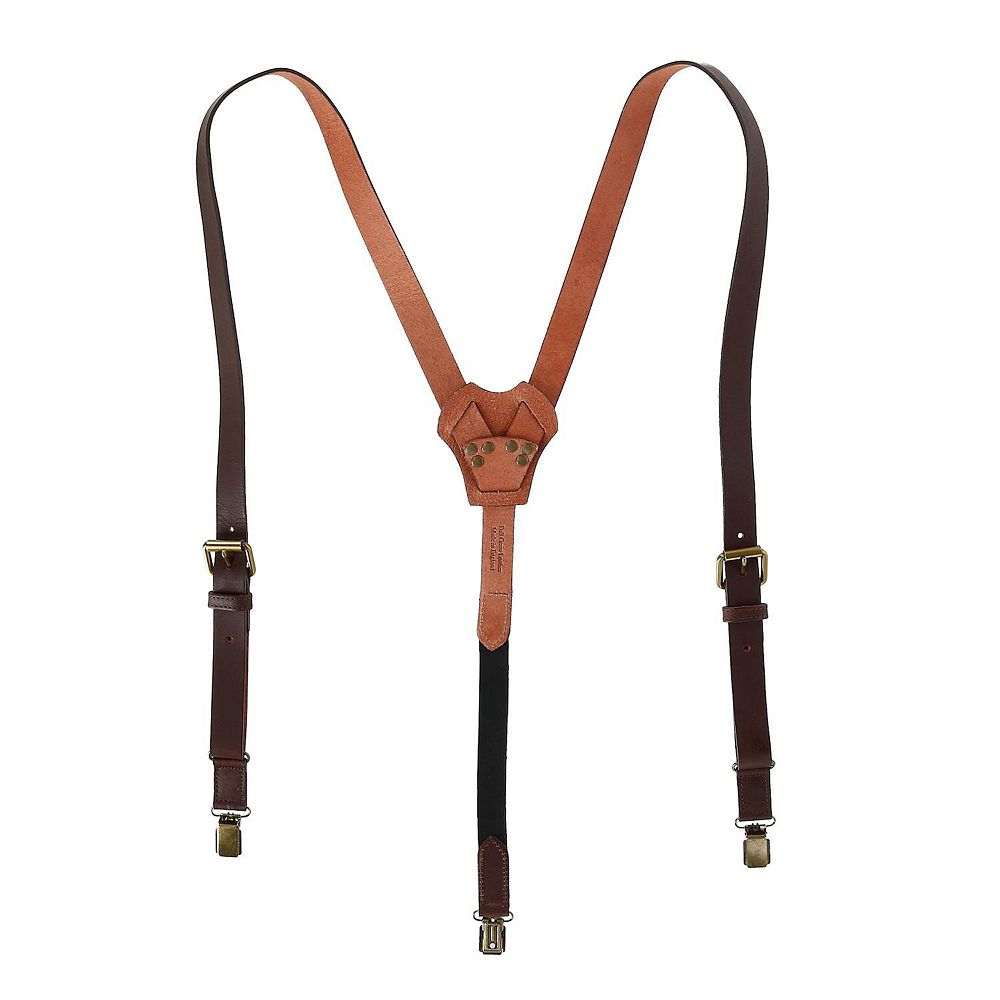 Men's The Bristol Clip End Leather Braces With Elastic Backstrap