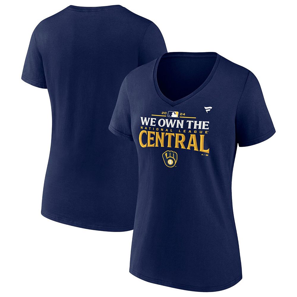 Women's Fanatics Navy Milwaukee Brewers 2024 NL Central Division ...