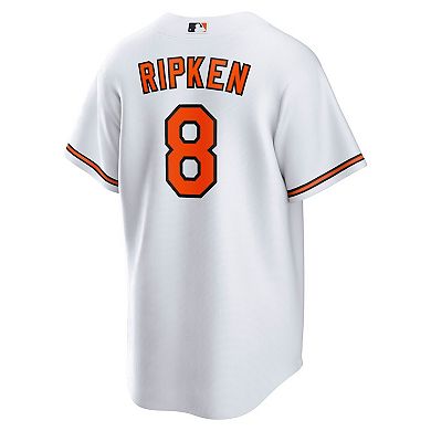 Men's Nike Cal Ripken Jr. White Baltimore Orioles Throwback Replica ...