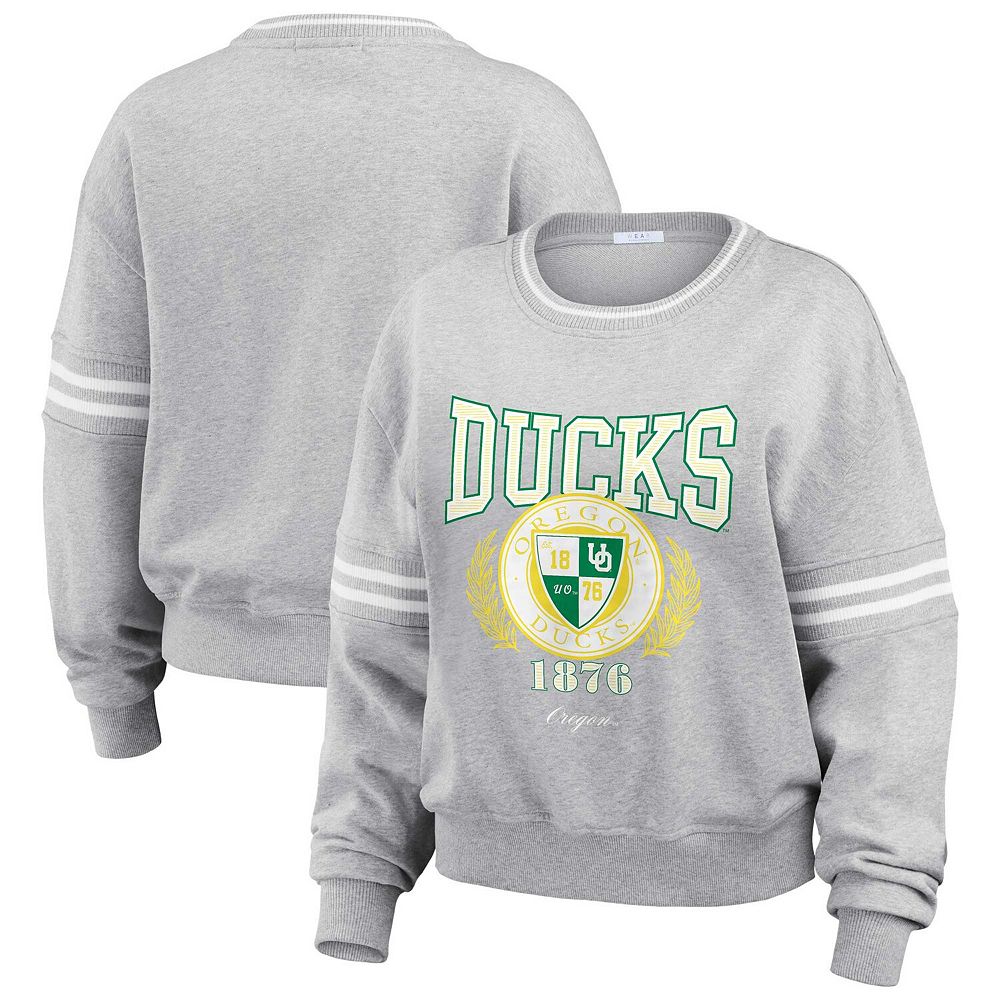 Women's WEAR by Erin Andrews Heather Gray Oregon Ducks Classic Stripe ...