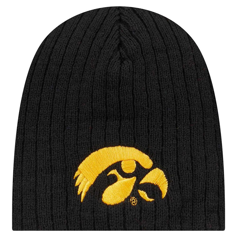 Infant New Era Black Iowa Hawkeyes Mini Fan Beanie
