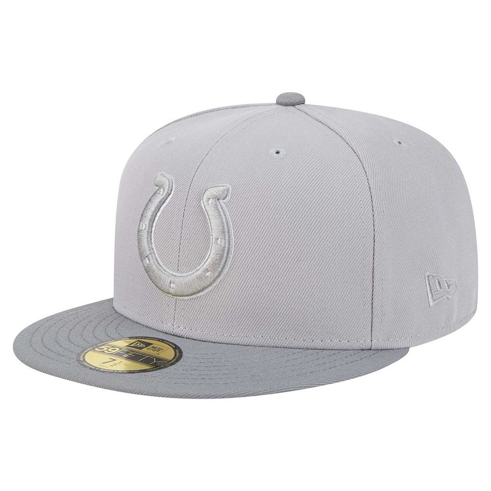 Men's New Era Gray/Graphite Indianapolis Colts Iron Cloud 59FIFTY ...