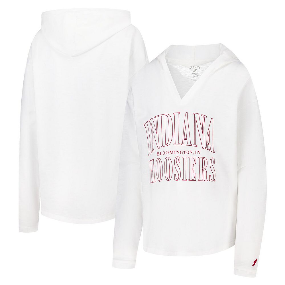 Women's League Collegiate Wear White Indiana Hoosiers Slub Long Sleeve ...