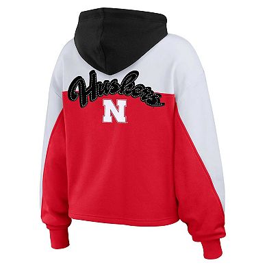 Women's WEAR by Erin Andrews Scarlet Nebraska Huskers Color-Block Full ...